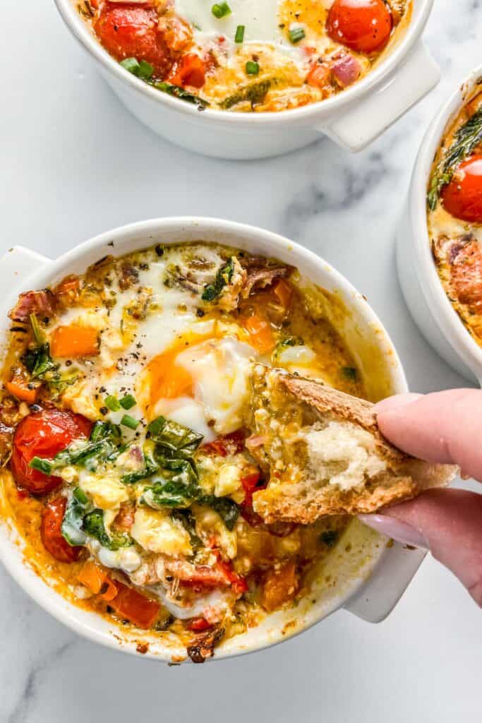 Baked Feta Eggs Recipe - This Healthy Table