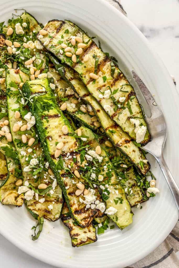 Grilled Zucchini With Feta And Pine Nuts This Healthy Table