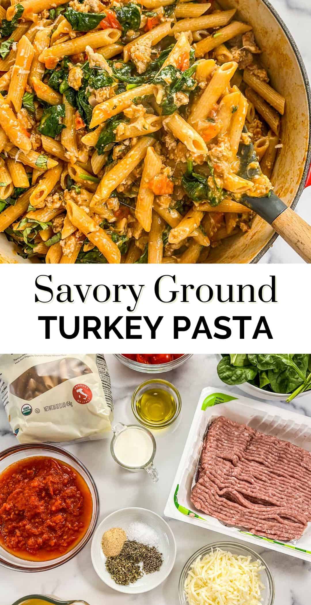 One Pot Ground Turkey Pasta Recipe - This Healthy Table