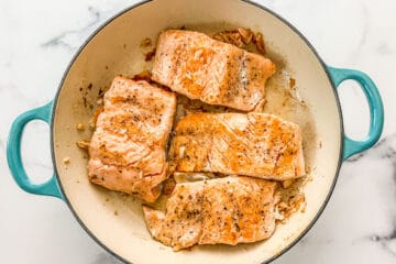 One Pot Creamy Skillet Salmon - This Healthy Table