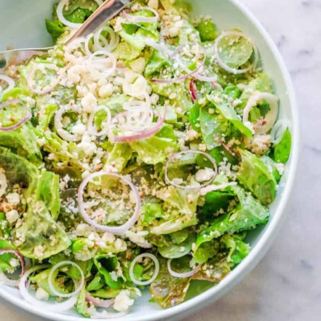 Panko Parmesan Green Salad Recipe - This Healthy Table