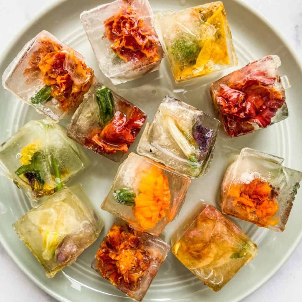 Edible Flower Ice Cubes - This Healthy Table