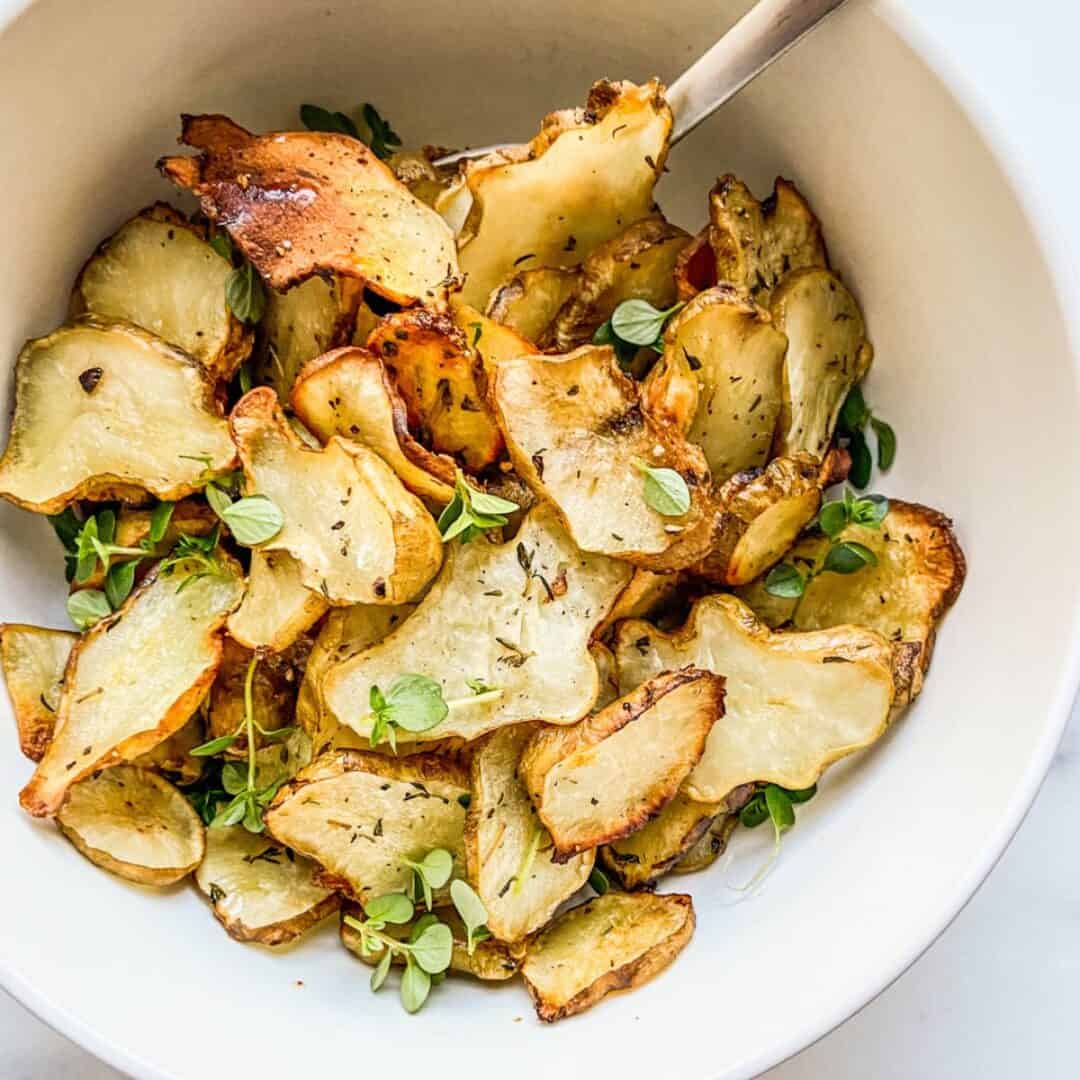 Crispy Roasted Sunchokes - This Healthy Table