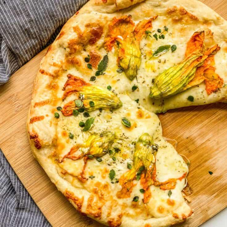 Zucchini Flower Pizza - This Healthy Table