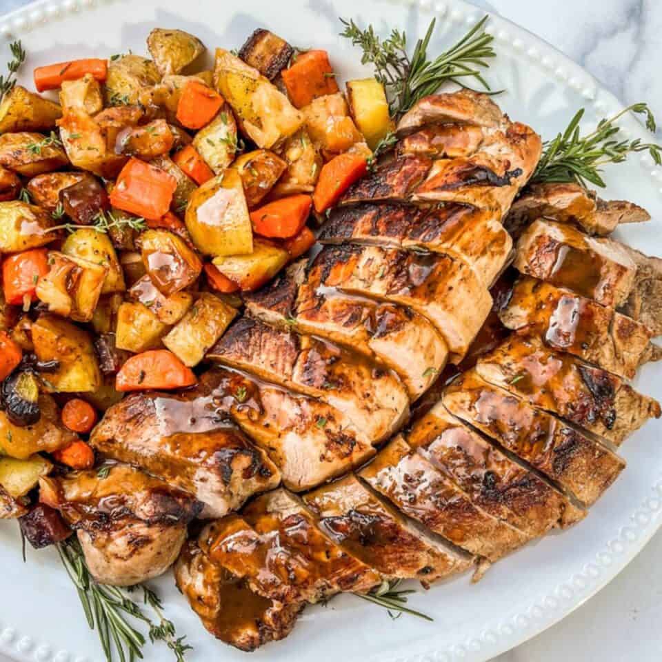 Roasted Apple Cider Pork Tenderloin - This Healthy Table