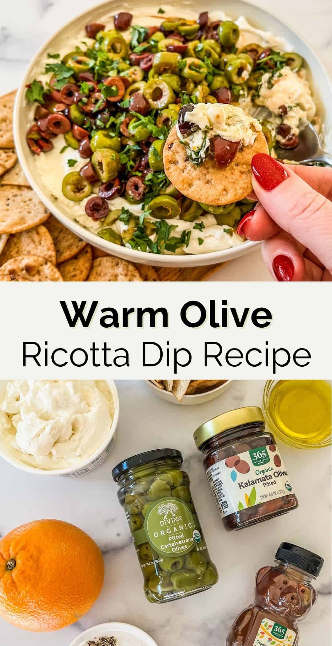 Warm Olive Ricotta Dip - This Healthy Table
