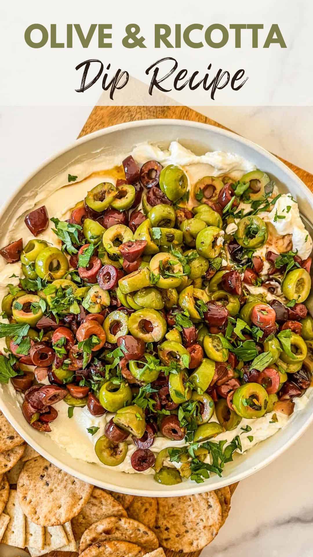 Warm Olive Ricotta Dip - This Healthy Table