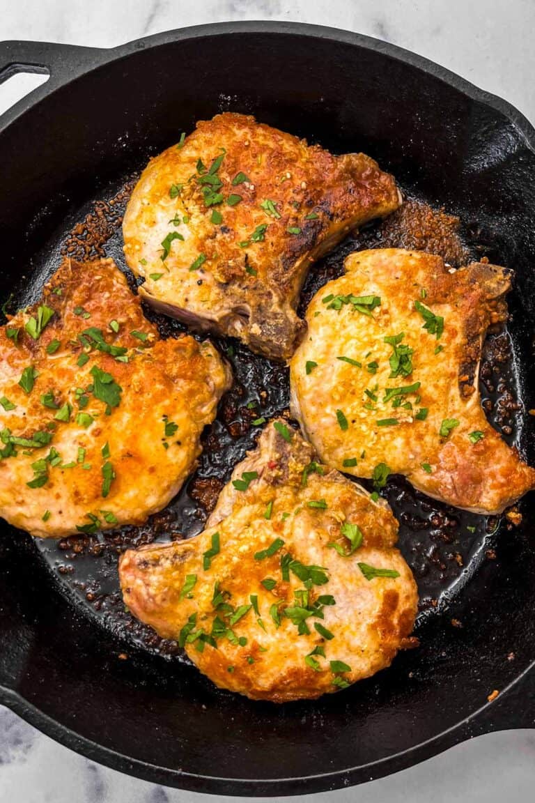 Garlic Parmesan Pork Chops Recipe - This Healthy Table