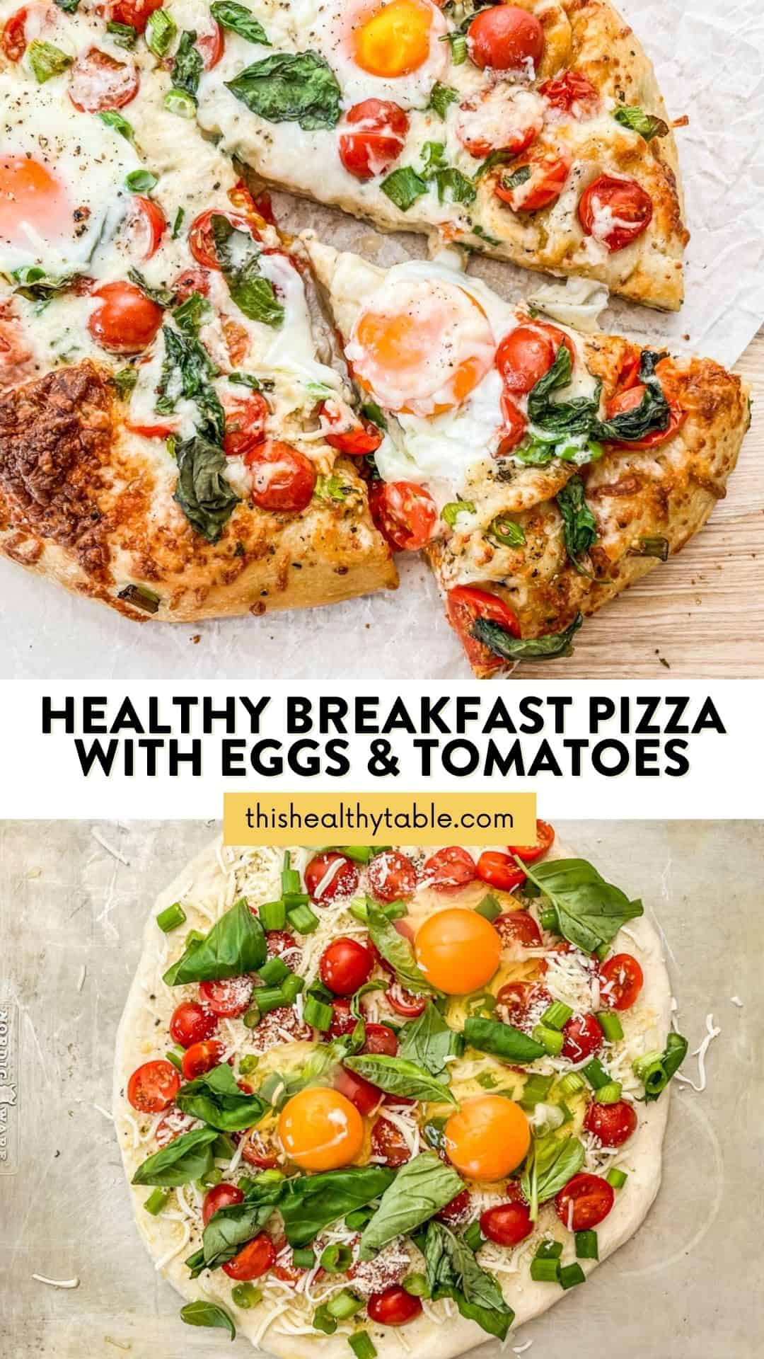 Egg & Tomato Breakfast Pizza Recipe - This Healthy Table