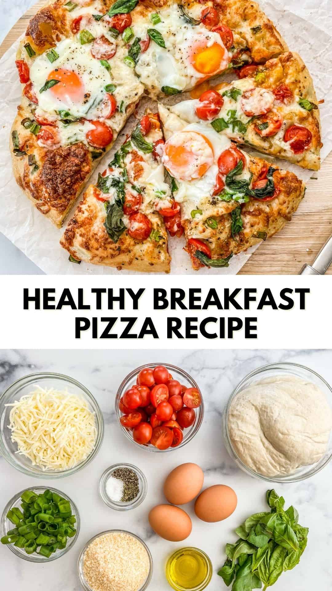 Egg & Tomato Breakfast Pizza Recipe - This Healthy Table