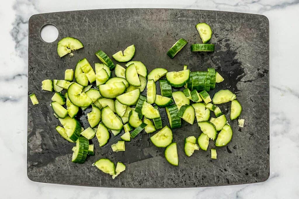 Smashed Cucumber Snap Pea Salad - This Healthy Table