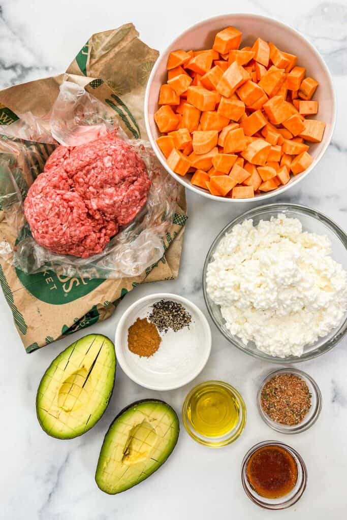 Cottage Cheese Sweet Potato Beef Bowl - This Healthy Table