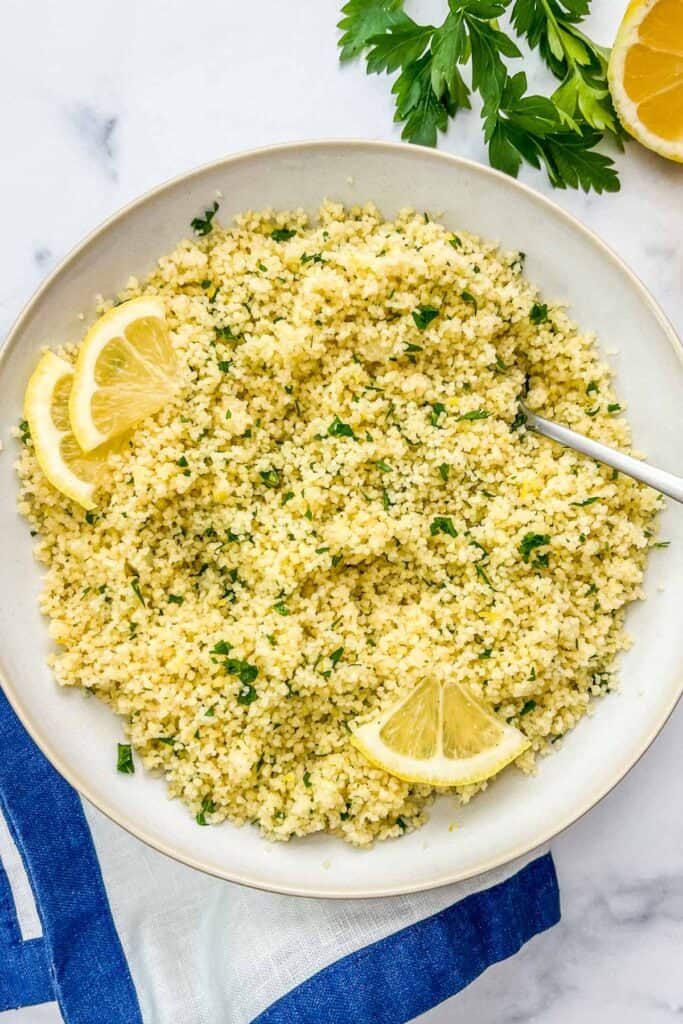 Herby Lemon Couscous Recipe - This Healthy Table