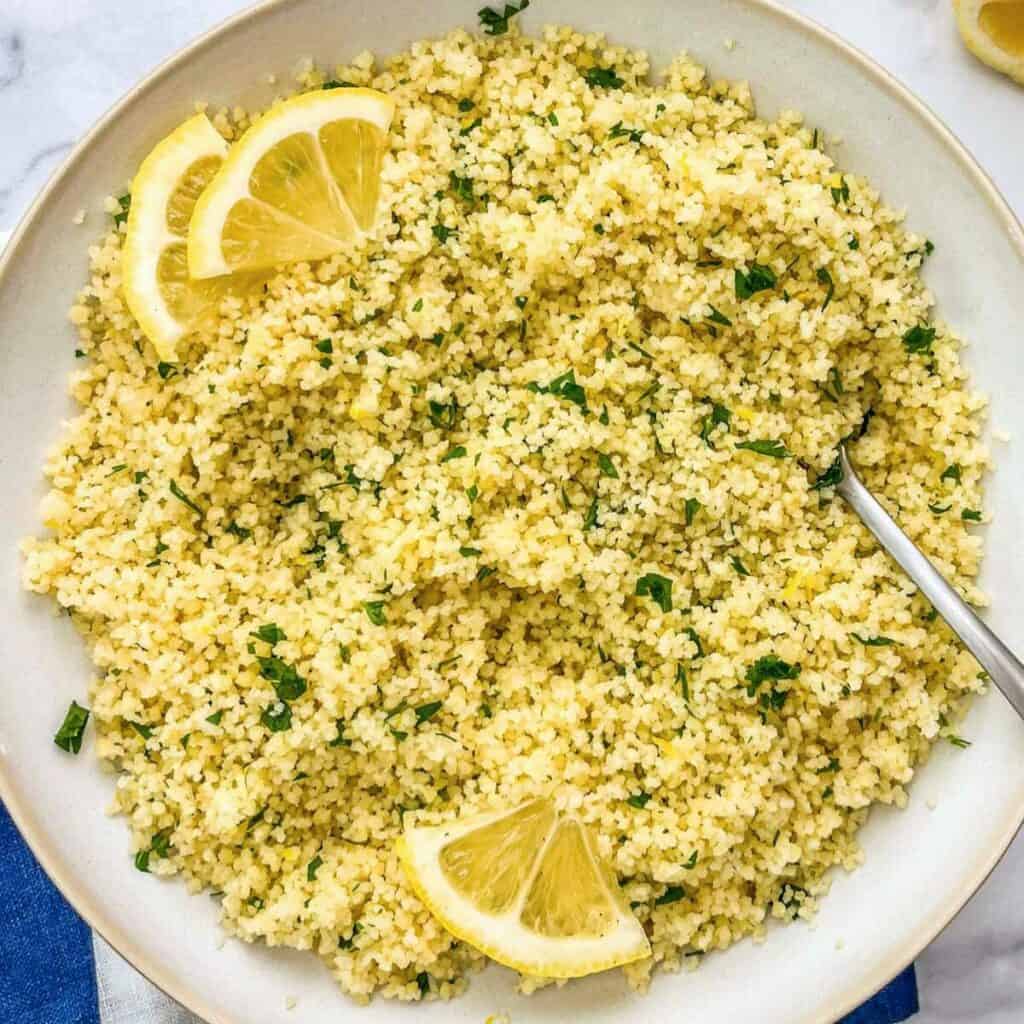 Herby Lemon Couscous Recipe - This Healthy Table