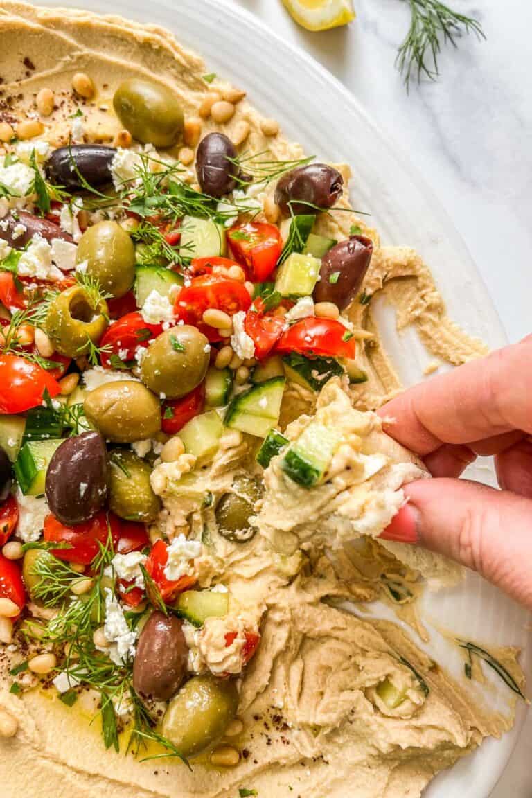 Loaded Greek Hummus - This Healthy Table