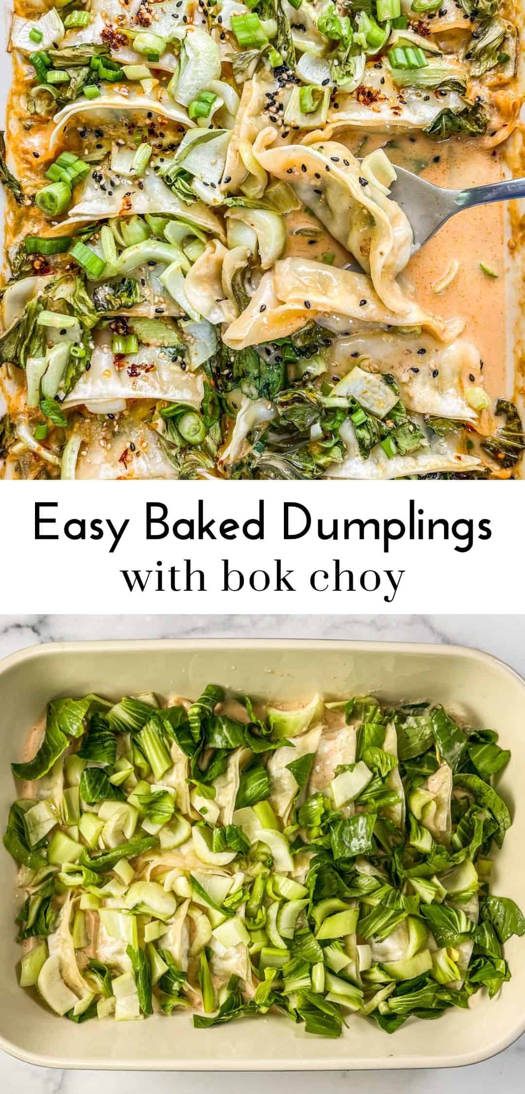 One Pan Dumpling Bake - This Healthy Table