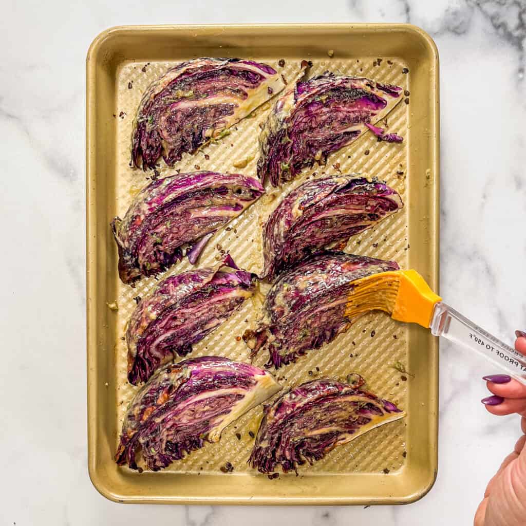 Miso Tahini Roasted Red Cabbage Recipe - This Healthy Table