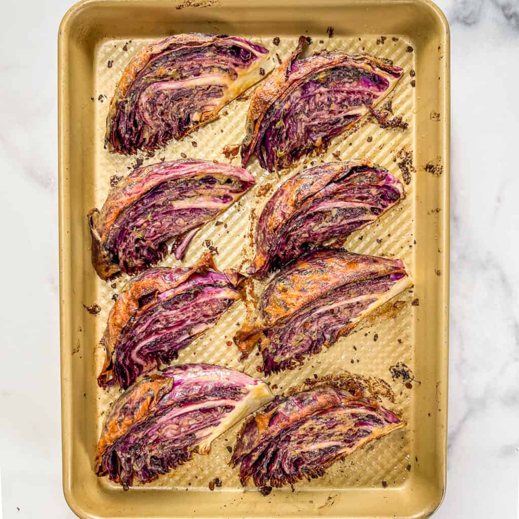 Miso Tahini Roasted Red Cabbage Recipe - This Healthy Table