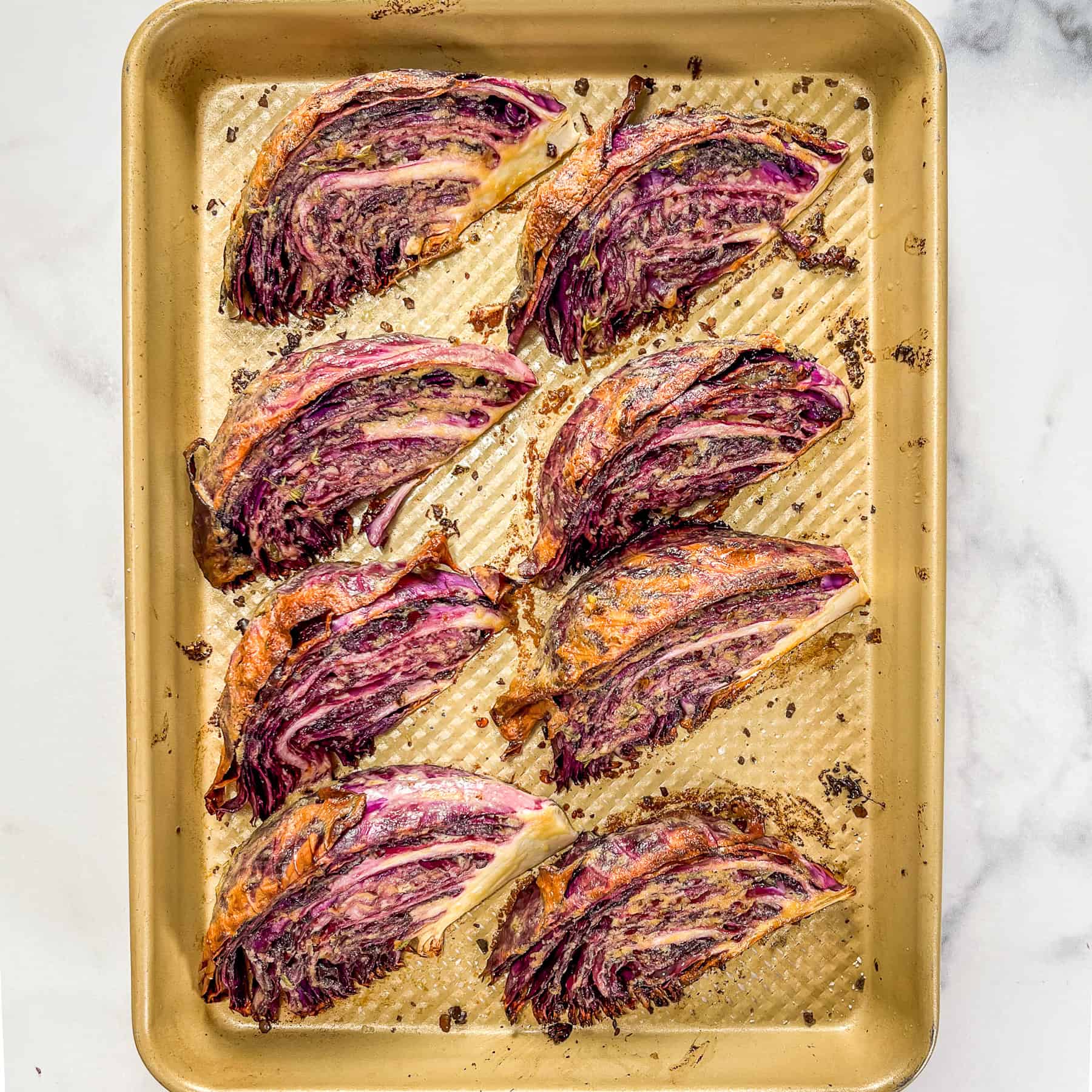 Miso Tahini Roasted Red Cabbage Recipe - This Healthy Table