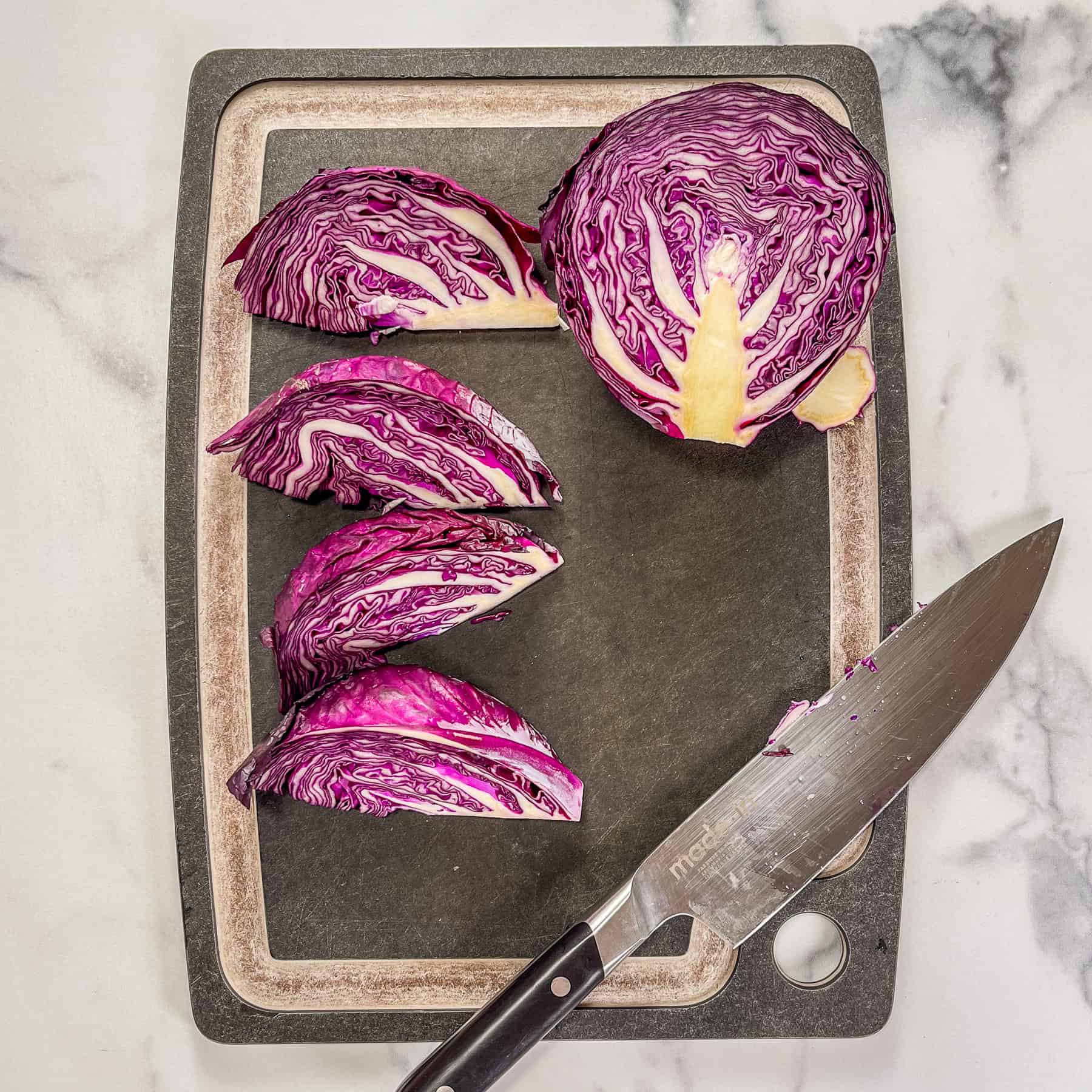 Miso Tahini Roasted Red Cabbage Recipe - This Healthy Table